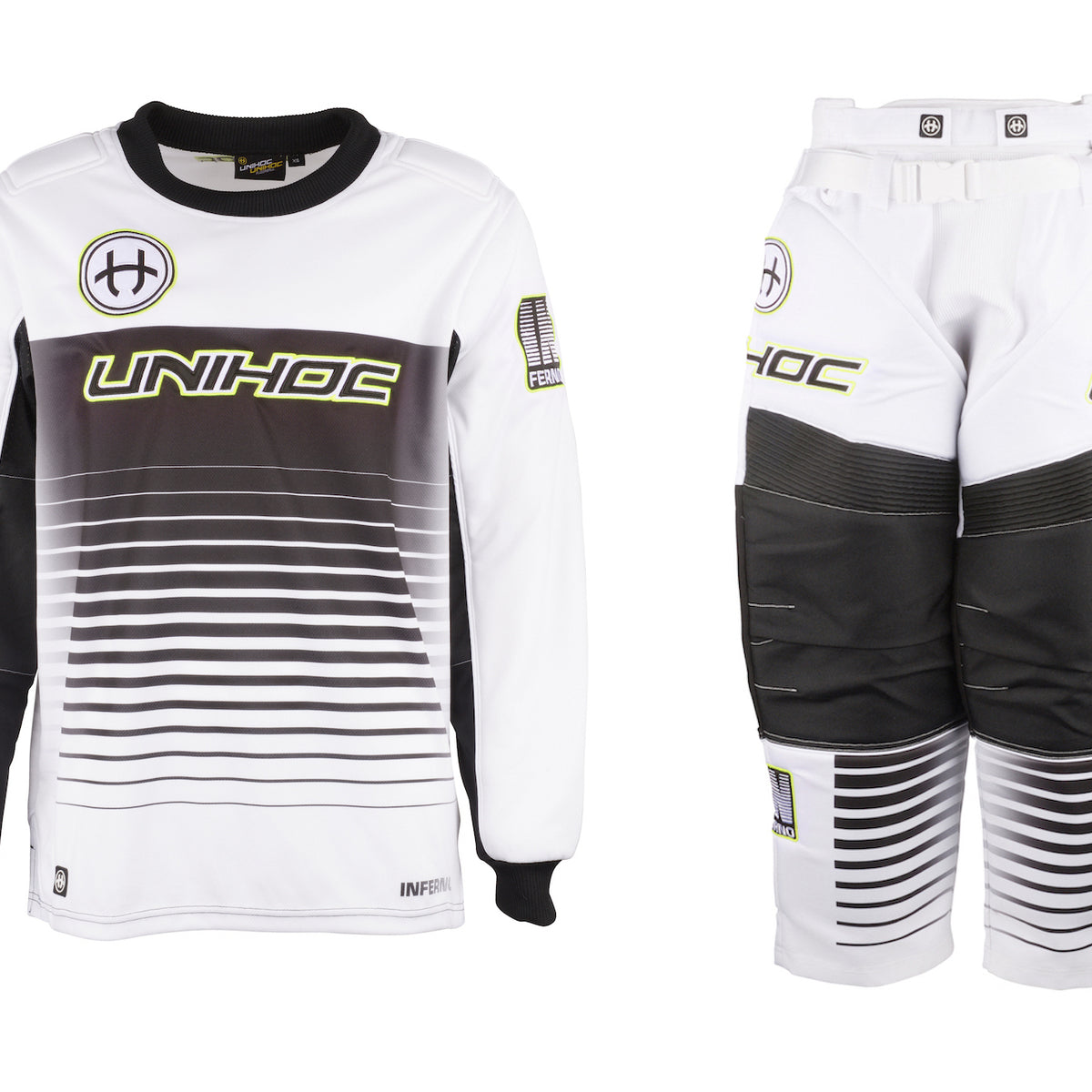 Unihoc Goalie suit Inferno White – Ongoal